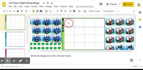 French Distance Learning Sight Words Set #4 Digital Bingo I Les Mots ...
