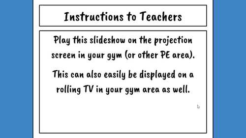 Physical Education Distance Learning Exercises - Editable in Google Slides!