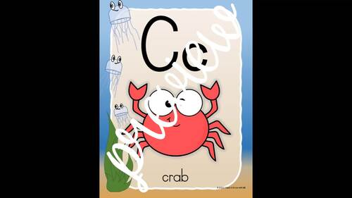Alphabet Posters Under the Sea Ocean Classroom Decor Set 1 | TPT