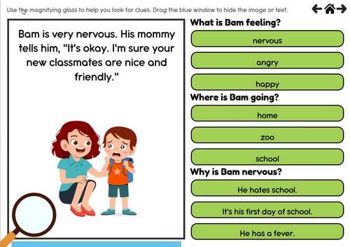 Boom Cards Making Inferences Using Short Stories for Speech Therapy