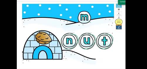 Spell CVC Words with Winter Snowballs Boom™ Cards by Primary Tidbits