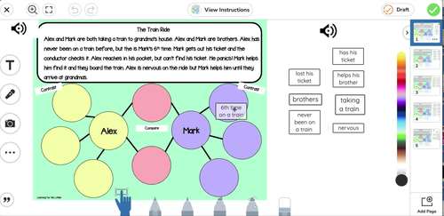RL.1.9 1st Compare and Contrast Characters Seesaw and Printable ...