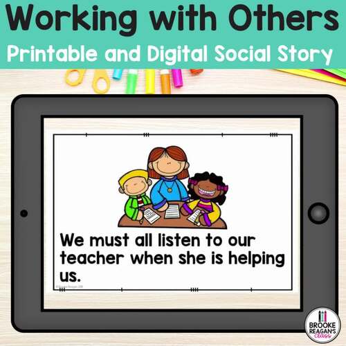 Social Story: Working with Others by Brooke Reagan | TPT
