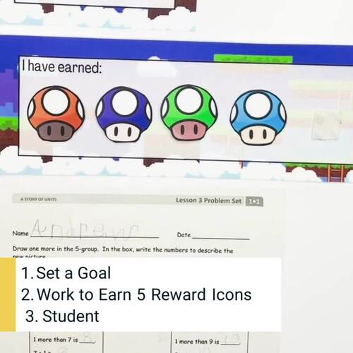 Positive Behavior System - Student Reward Chart: 5 for 5 RETRO VIDEO GAME