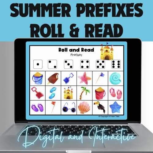 Summer ESY Roll & Read Multisyllabic Prefix Words & Sentences Digital ...