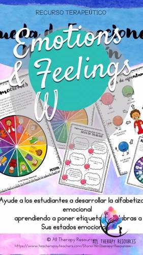 Emotion Feelings Wheels Lesson - Social Emotional Learning - SPANISH ...