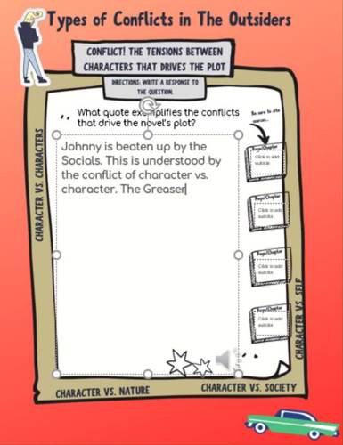 Analysis & Prompts: 4 Types of Conflict in The Outsiders by CLS2021
