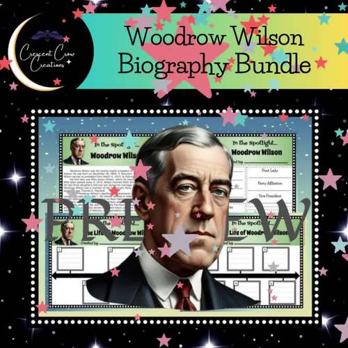 President Woodrow Wilson Biography Bundle Research Project | TPT