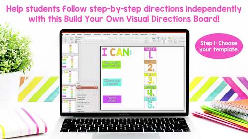 Digital Visual Directions Picture Cards and Learning Objectives Display ...