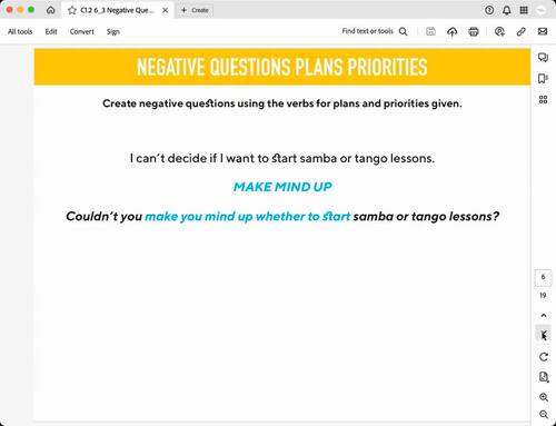 ESL Advanced Lesson: Learn Negative Questions for Plans & Priorities