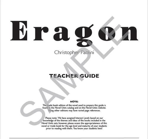 Eragon Novel Units® Teacher Guide Novel Study | TPT