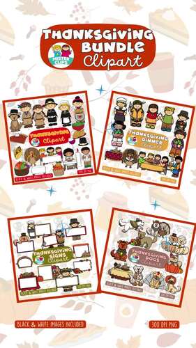 Thanksgiving Clip Art Bundle by Mister Clips | TPT