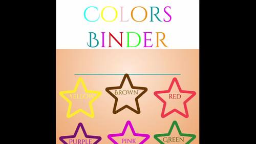 Color start matching, Interactive binder, folder busy work interactive ...