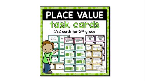 Place Value Task Cards for 2nd Grade by The Measured Mom - Anna Geiger