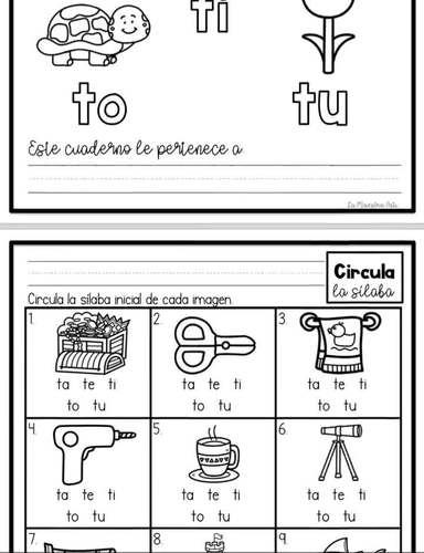 Silabas con T ta te ti to tu by La Maestra Pati Bilingue | TPT