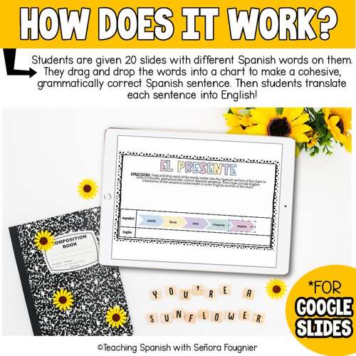 Editable Spanish Present Tense Scrambled Sentence Activity | TPT