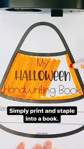 Halloween Handwriting Book - Candy Corn Alphabet Letter Writing ...