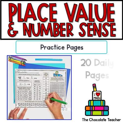 First Grade Math - Place Value Worksheets - Daily Math Practice | TPT
