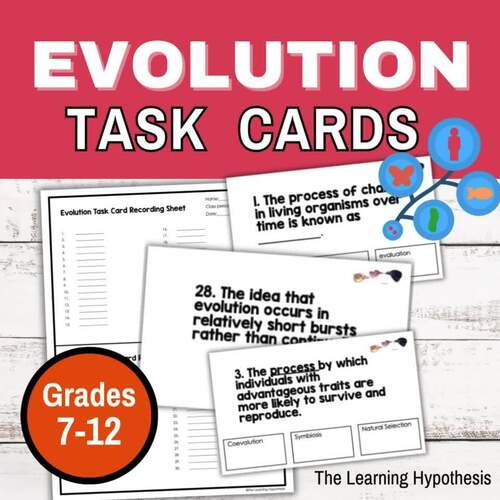 Evolution Task Cards by The Learning Hypothesis Store | TPT