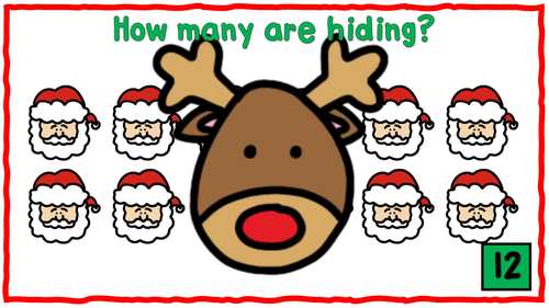 Number Talk - Christmas - How Many Are Hiding? by FlockStarTeachers