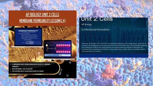 AP Biology UNIT 2 Cells 2.4 Membrane Permeability Lesson Guide | TPT
