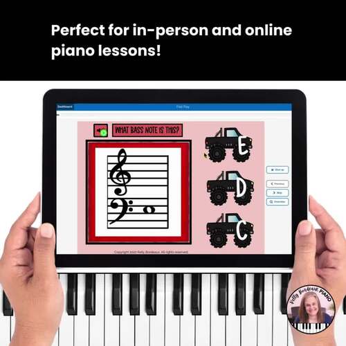 Bass Clef Notes on Grand Staff BOOM™ Cards for Piano - C3-B4 Notes with ...