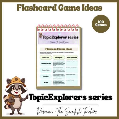 Task Card & Flash Card Activities| ELA Ideas| ESL Vocabulary Games ...