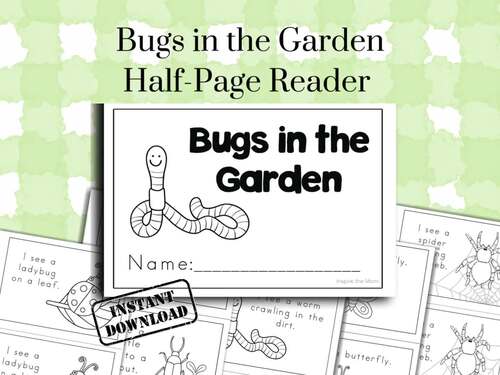 Bugs in the Garden Emergent Reader | Preschool, Kindergarten (Printable)