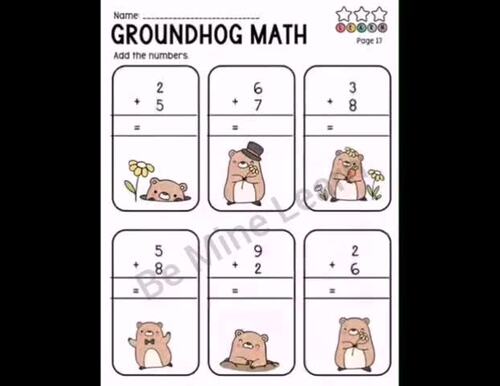 Groundhog Day Math Worksheets | Addition & Subtraction with Numbers 1-10