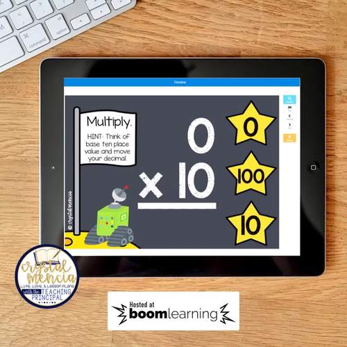 Basic Multiplication Facts x10 Boom Cards™ | Distance Learning | TPT