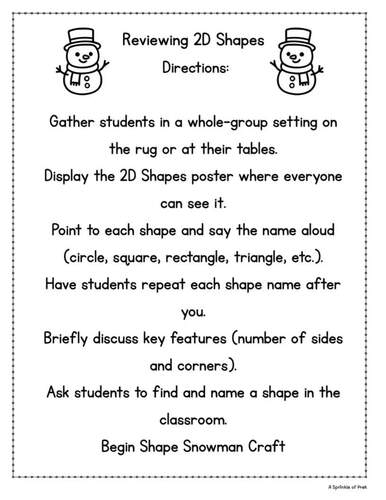 Snowman 2D Shape Craft & Tracing for Preschool | Winter Fine Motor