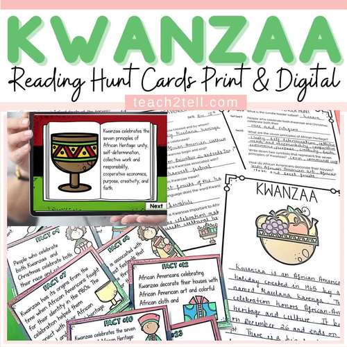 Kwanzaa Activities Print and Digital Winter Holidays Reading by Teach2Tell