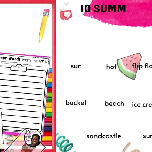 Write the Room, Summer Words, Writing Practice by Teaching From Square One