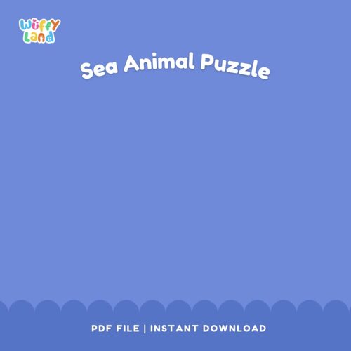 Sea Animal Puzzle for Kids - 20 Pages PDF Download, Educational Sea ...