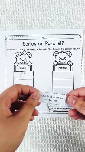 Series and Parallel Circuits – Cut and Paste Sorting Activity | TPT