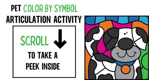 Pet Articulation Color By Code: R Initial, Vocalic & Blends | TPT