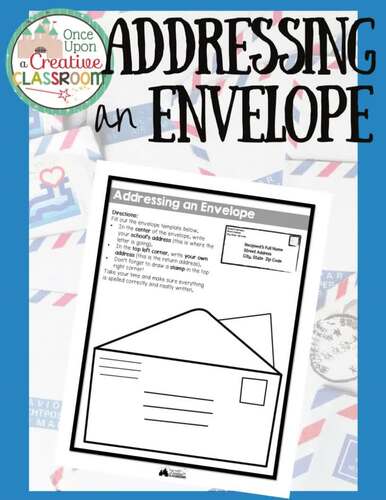 Addressing an Envelope Activity Packet by Once Upon a Creative Classroom
