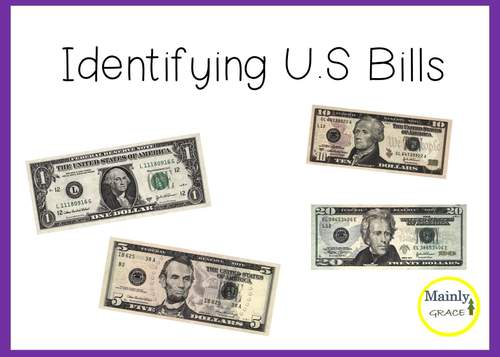 Identifying U.S Dollar Bills Digital Activity - BOOM CARDS™ by Mainly Grace