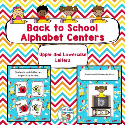 Back to School Alphabet Practice Center Activities Kindergarten