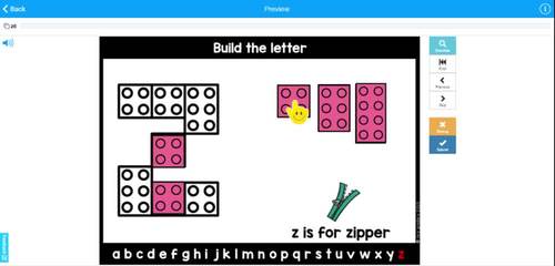 LOWERCASE BUILD THE LETTERS USING BRICK BLOCKS BOOM Cards™ and ...