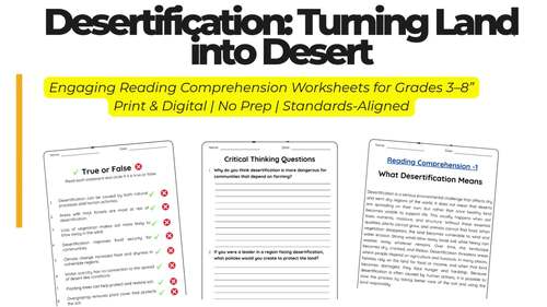 Desertification: Turning Land into Desert | Science Comprehension Passages