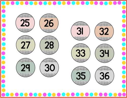 Printable Boho NeutraL Classroom Calendar Labels, Editable Number Labels