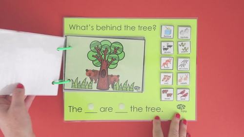 BEHIND + PLURALS Interactive Book & Sentence Formulation, Autism, Speech