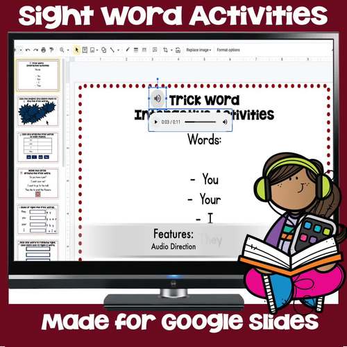 Google Classroom First Grade Sight Word Activities - Set 4 by Simply B ...