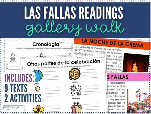 9 Spanish Las Fallas Celebration Readings | Gallery Walk + Activities