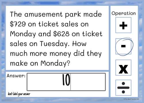Word Problems with all operations within 1000 | add subtract multiply ...