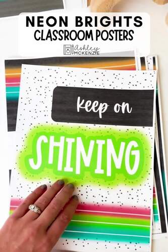 Neon Brights Classroom Decor | Classroom Posters - Editable! by Ashley ...
