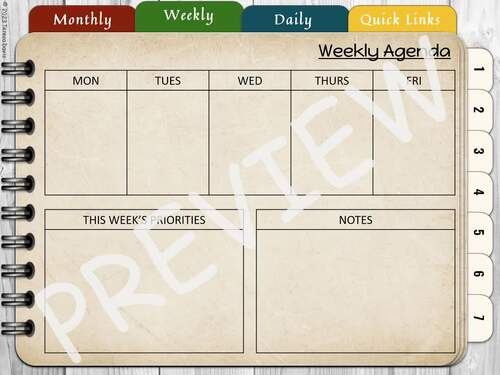 Geography Digital Notebook Teacher Planner: Circular Tables: Editable ...