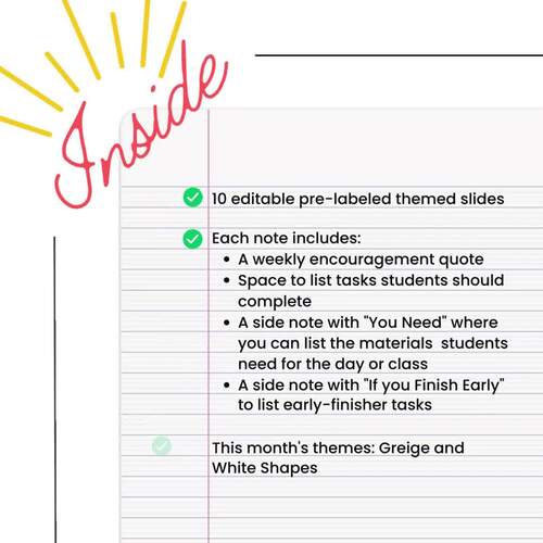 Google Slides Template - Digital Daily Agenda Slides - Greige Theme