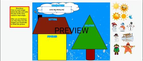 Winter Graphic Organizer Parts of a Story/All Digital/Ready for Google ...